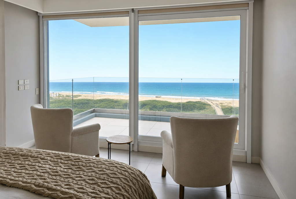 Exclusive, Modern Corner Beachfront Apartment for Year-Round Living